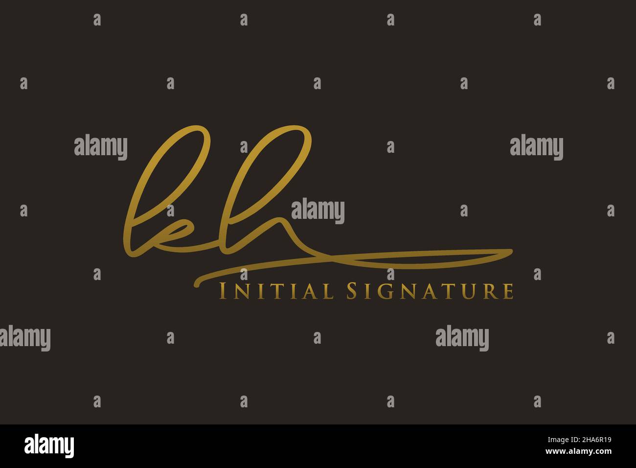 KH Letter Signature Logo Template elegant design logo. Hand drawn ...