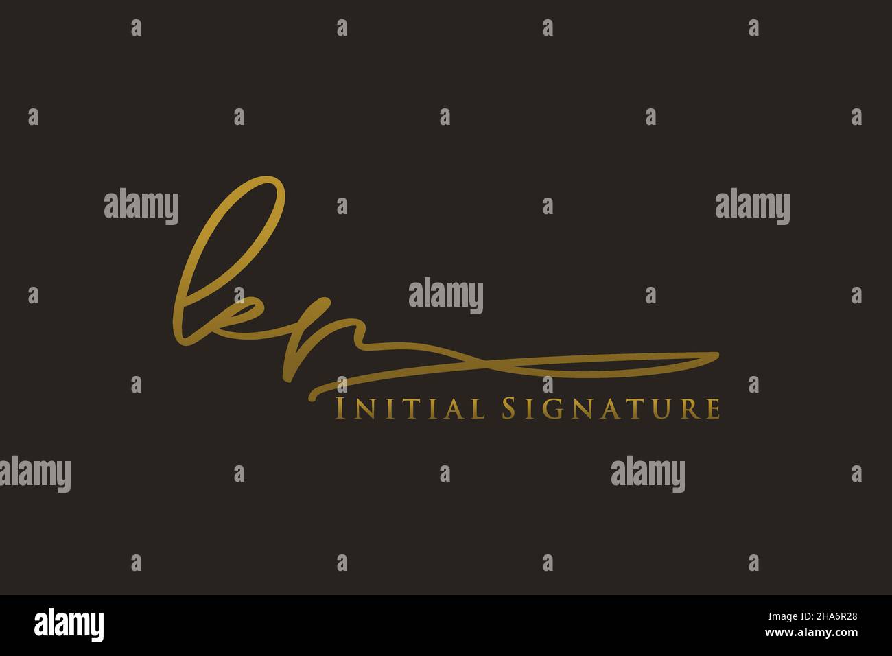 KR Letter Signature Logo Template elegant design logo. Hand drawn ...