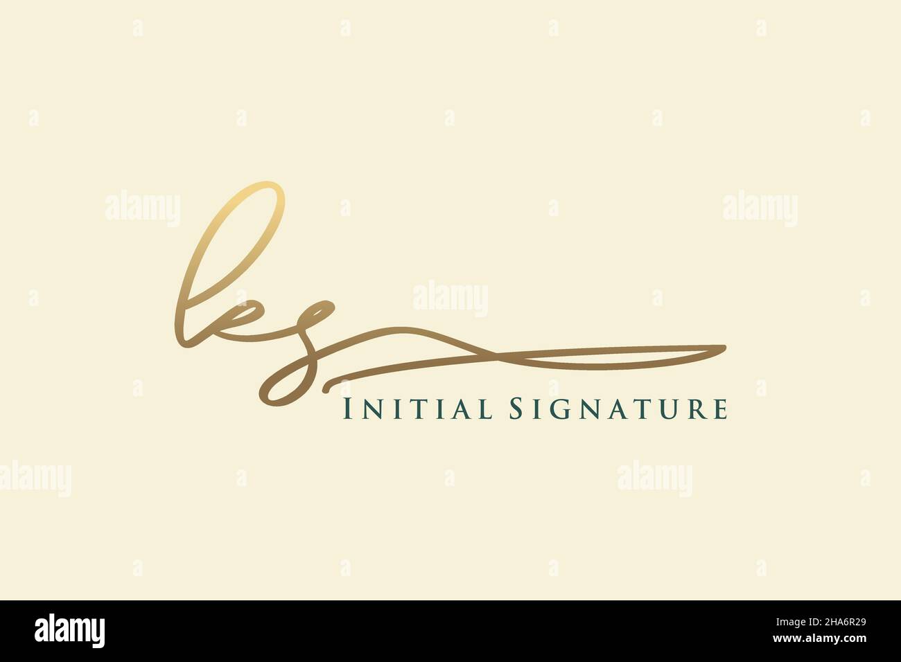 KS Letter Signature Logo Template elegant design logo. Hand drawn ...