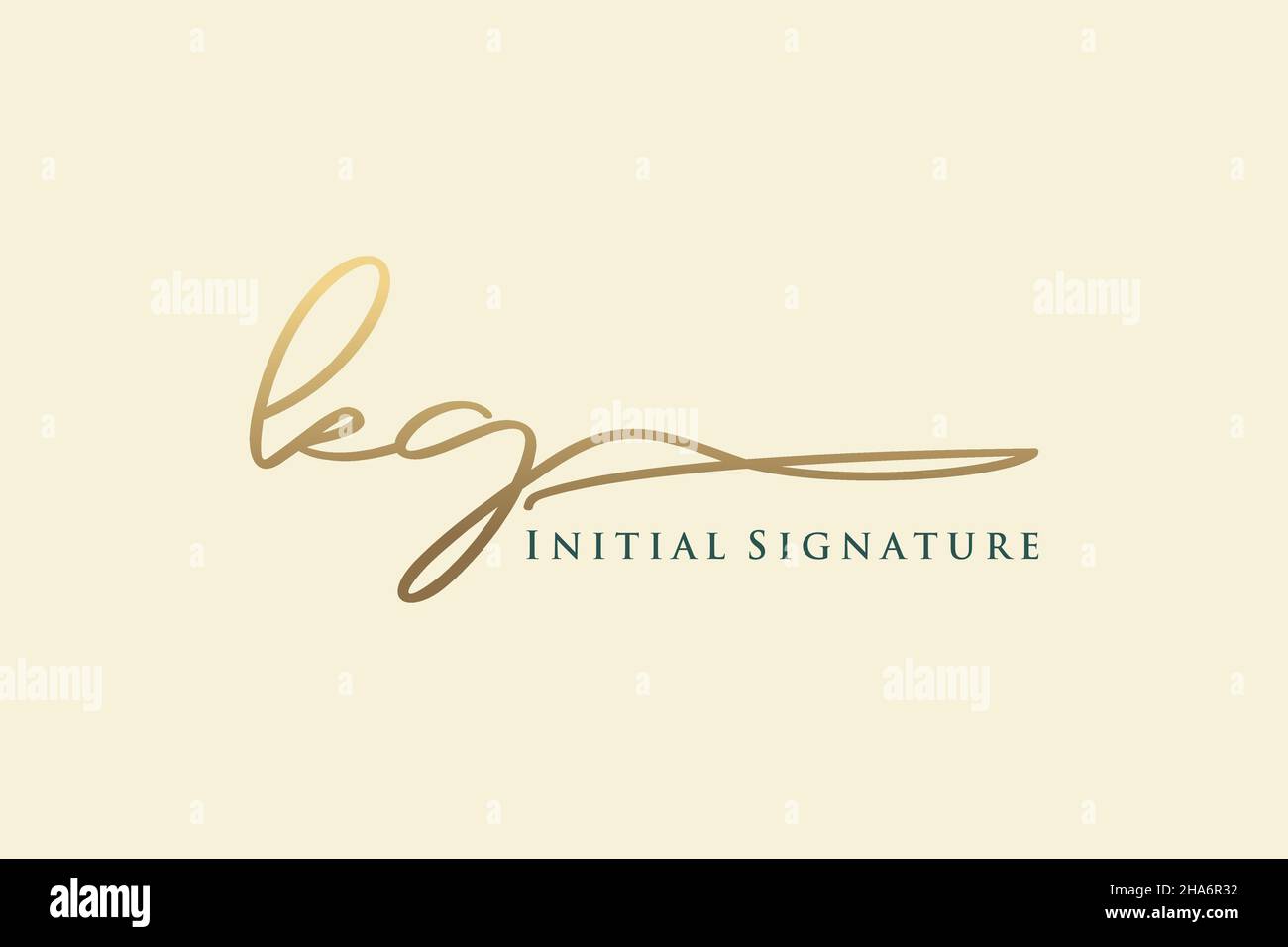 KG Letter Signature Logo Template elegant design logo. Hand drawn ...