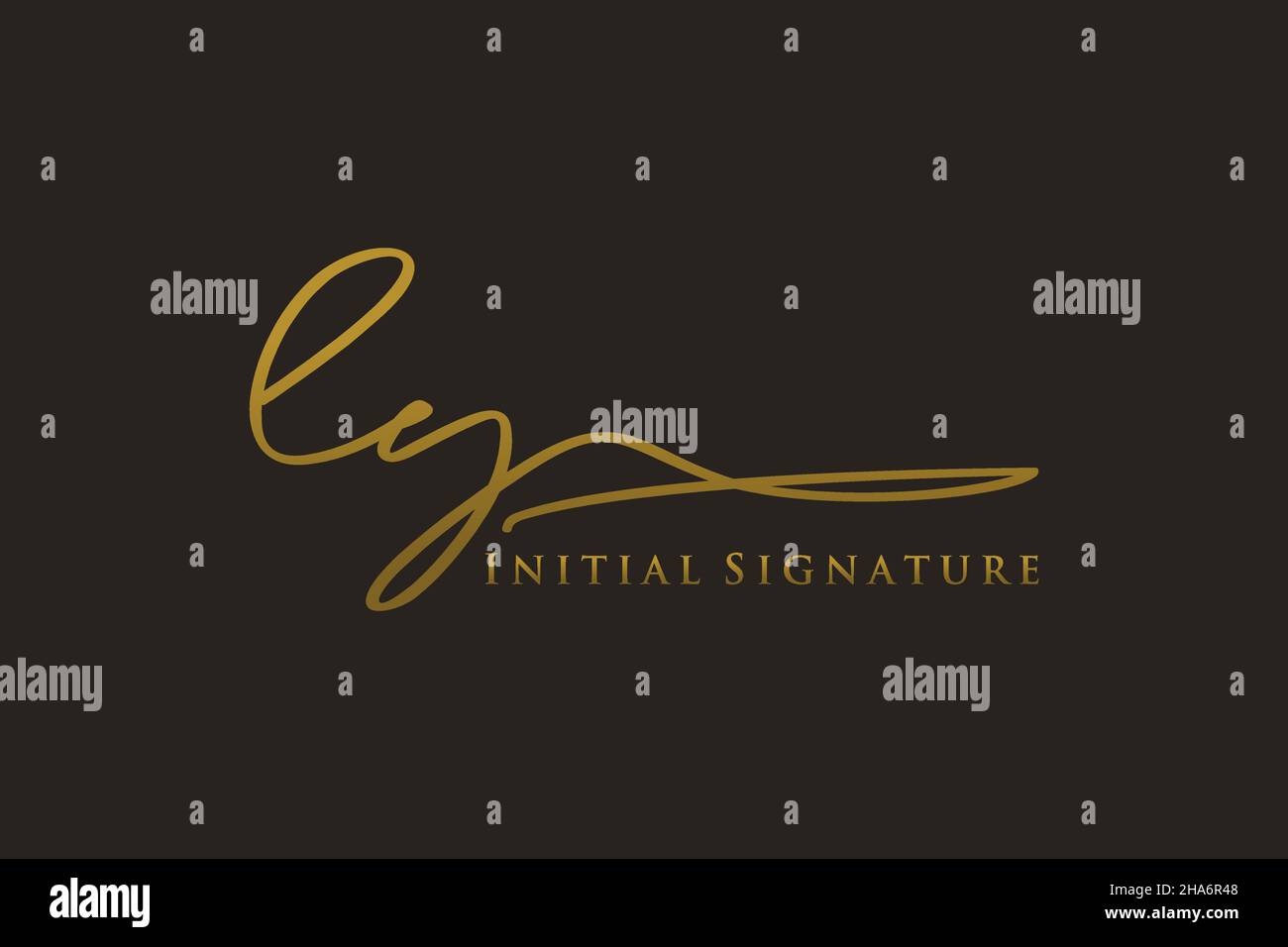 LY Letter Signature Logo Template elegant design logo. Hand drawn ...
