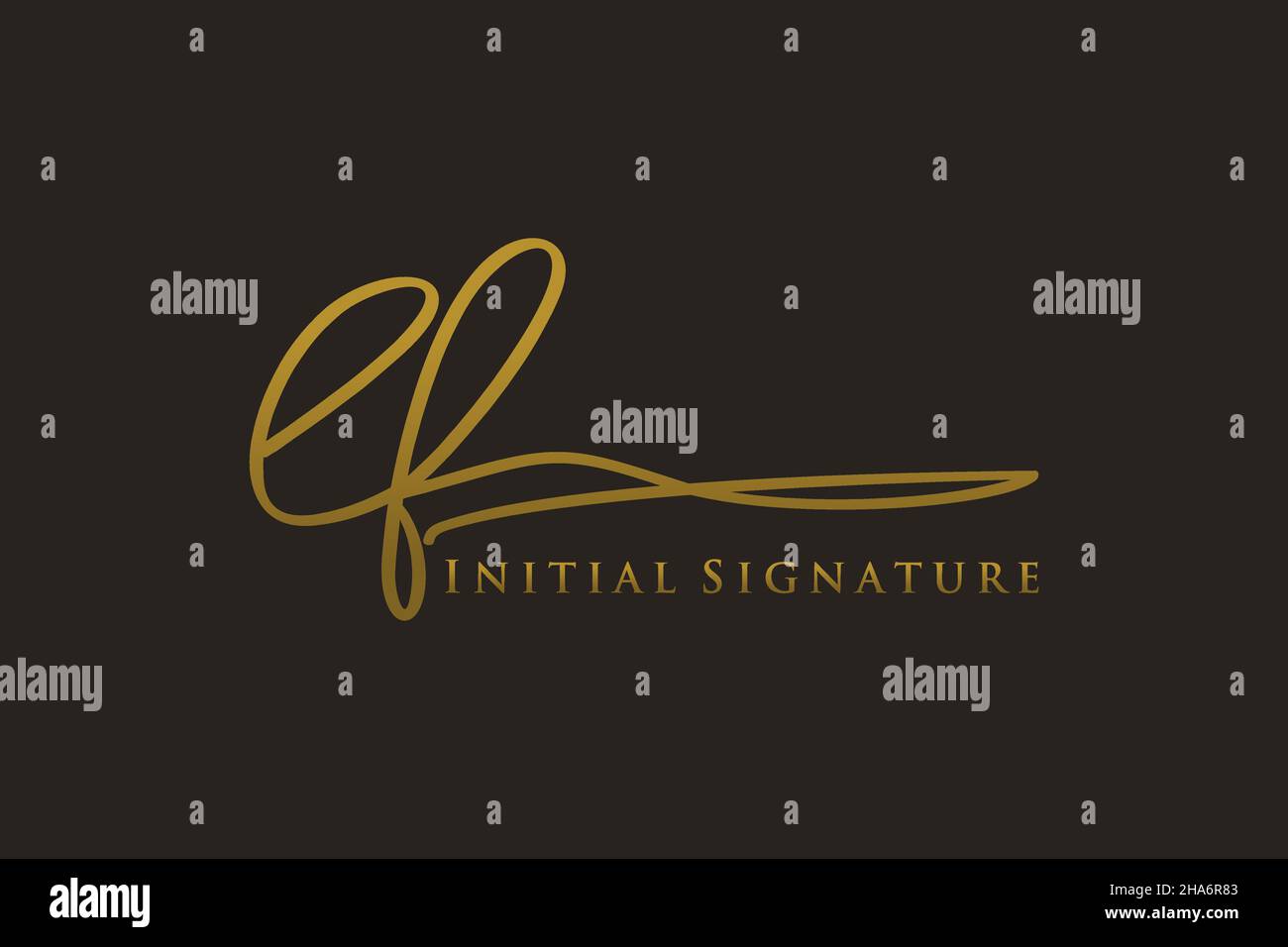 LF Letter Signature Logo Template elegant design logo. Hand drawn ...
