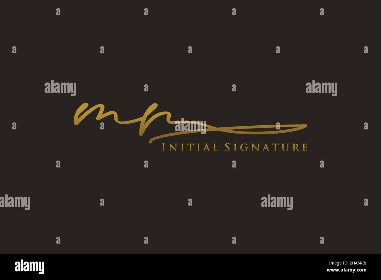 MR Letter Signature Logo Template elegant design logo. Hand drawn ...