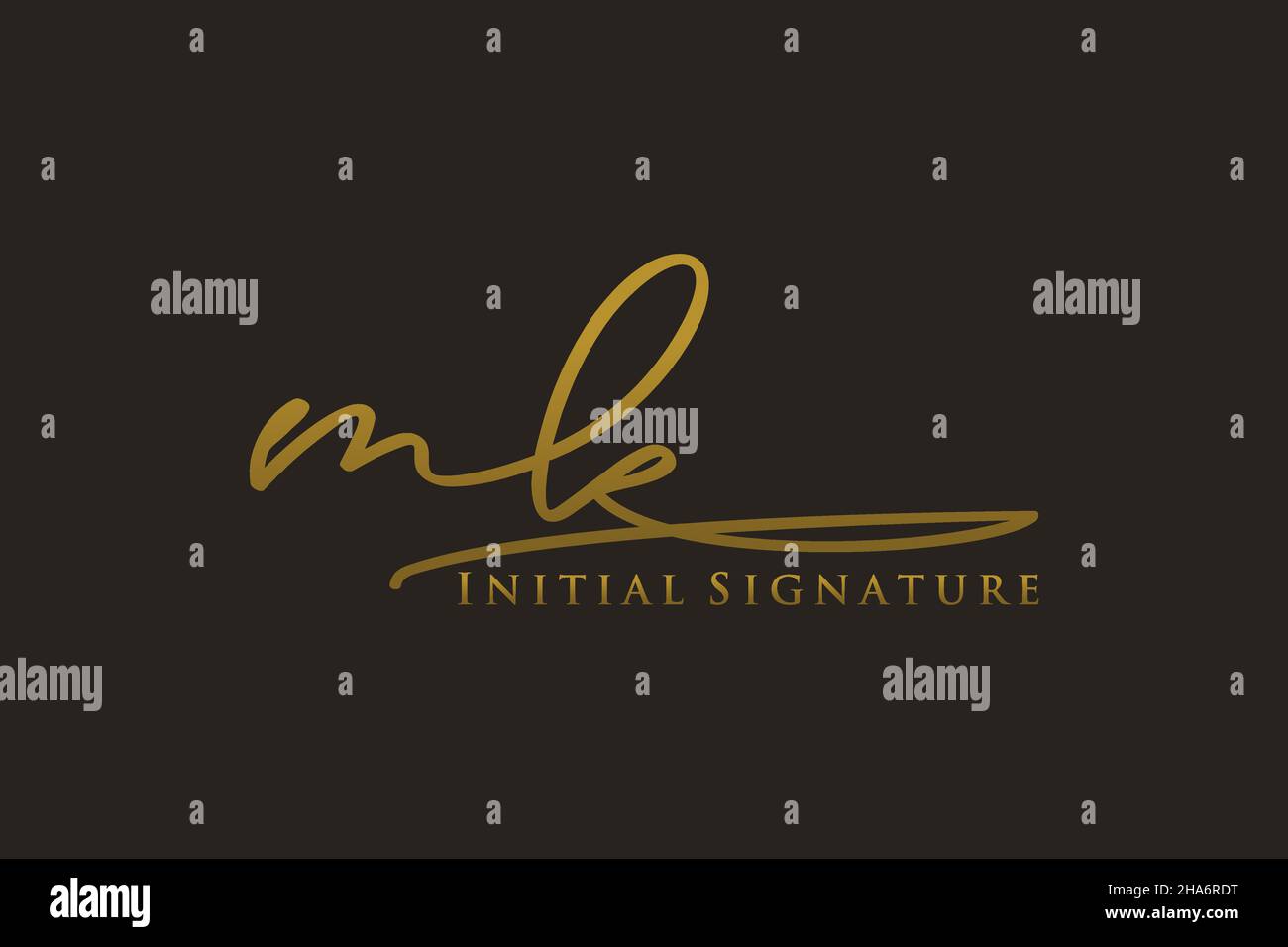 MK Letter Signature Logo Template elegant design logo. Hand drawn ...