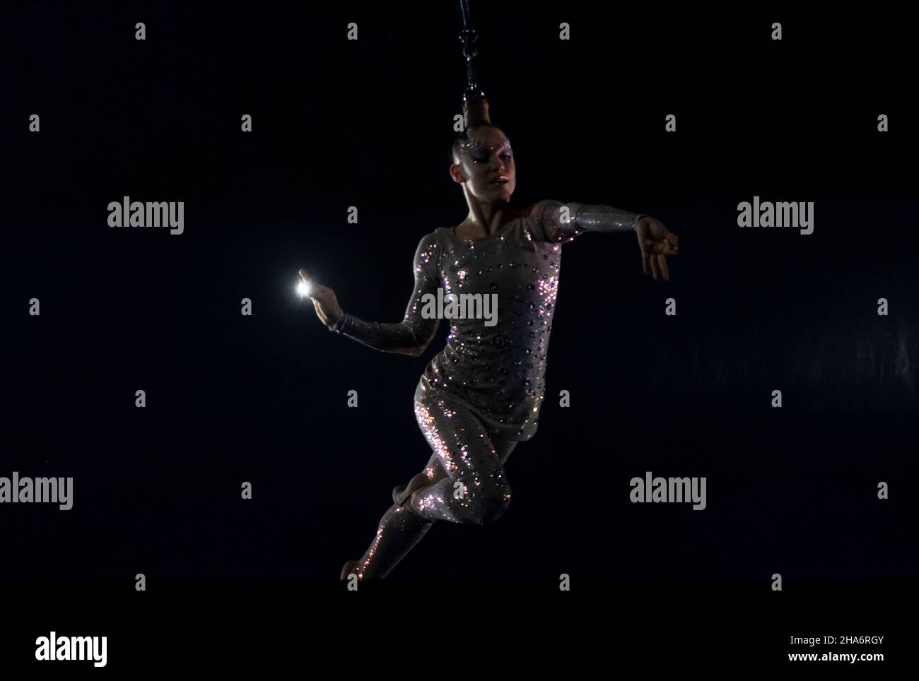 New York, NY - December 9, 2021: Danila Vieira Bim performs Hair ...