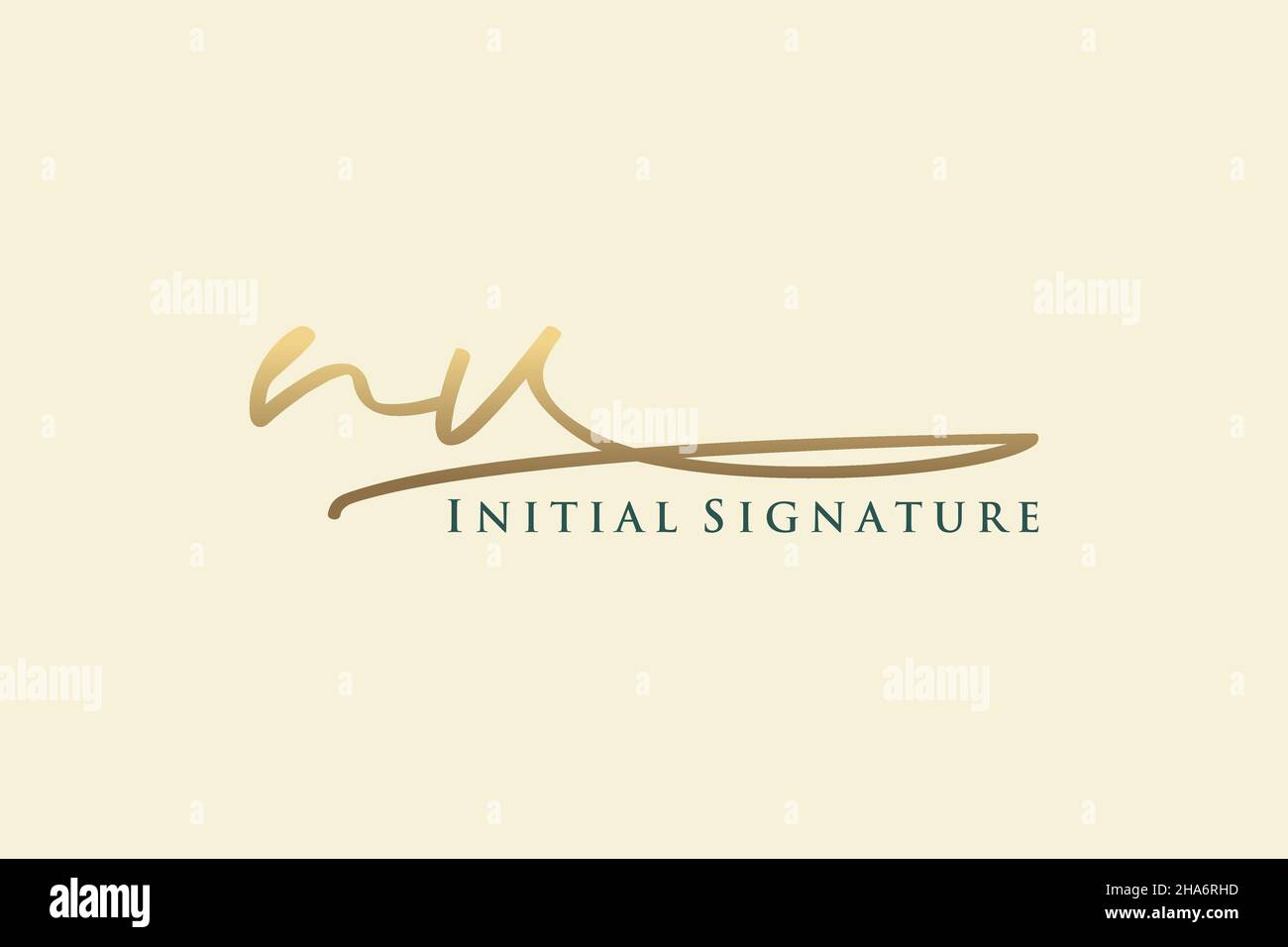 NV Letter Signature Logo Template elegant design logo. Hand drawn ...