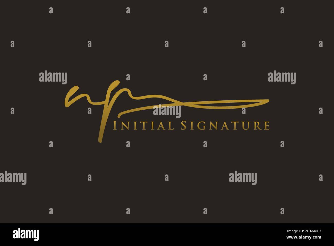 NP Letter Signature Logo Template elegant design logo. Hand drawn ...