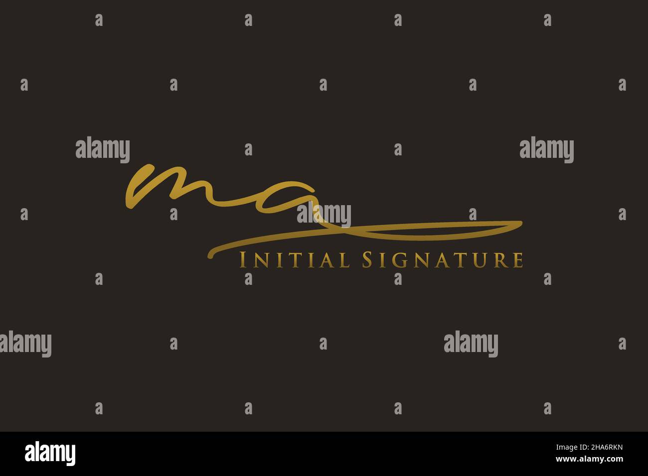 MA Letter Signature Logo Template elegant design logo. Hand drawn ...