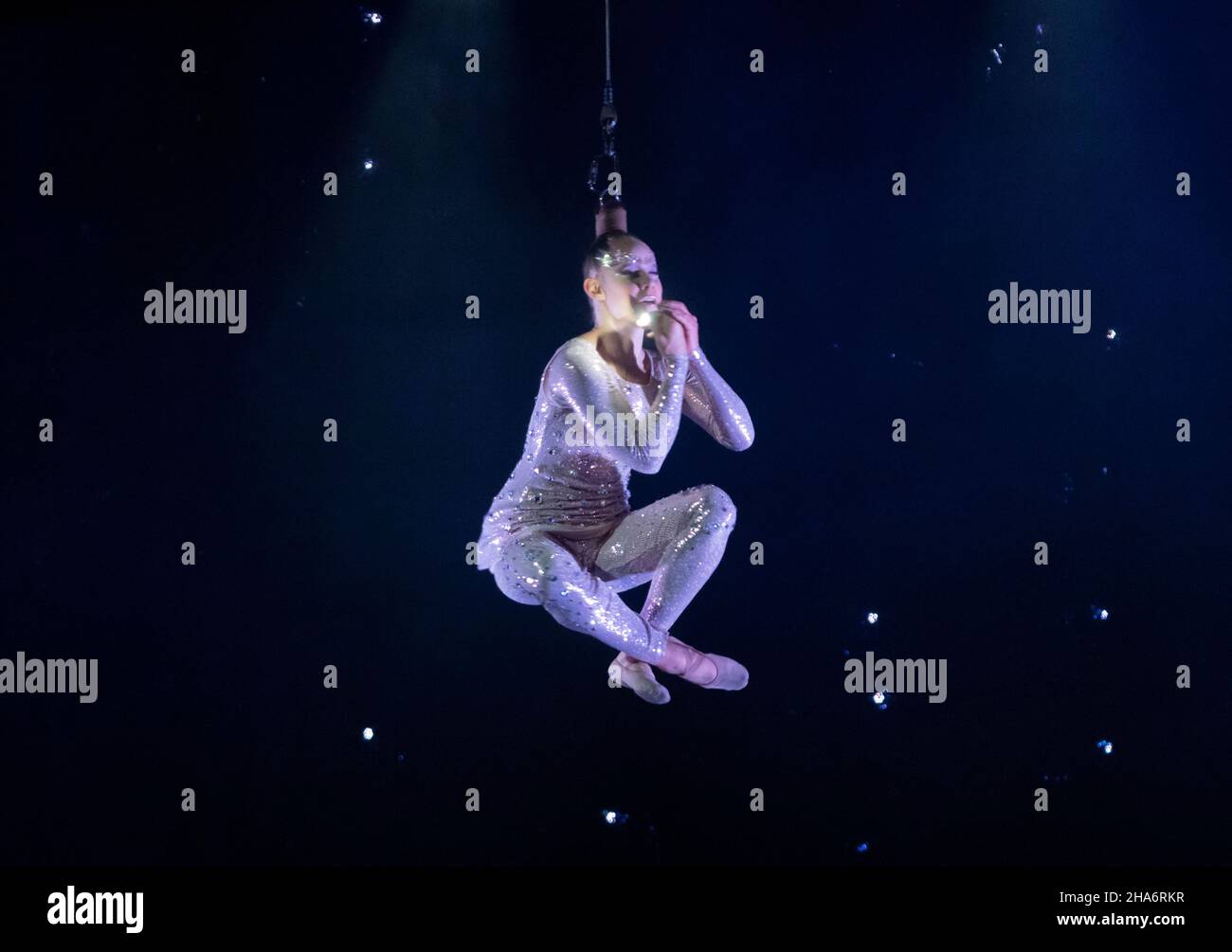 New York, NY - December 9, 2021: Danila Vieira Bim performs Hair ...