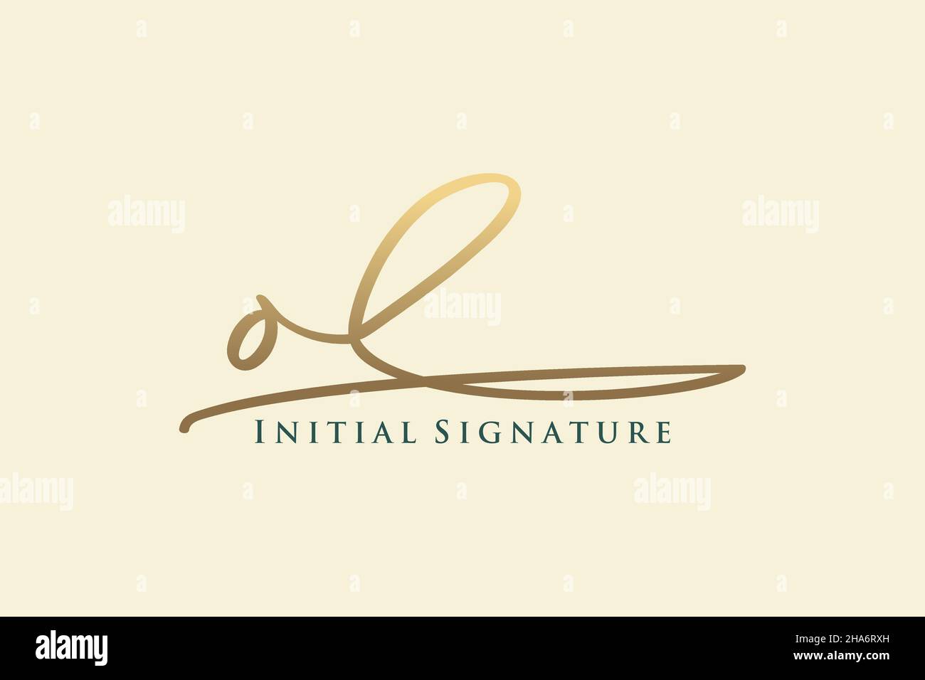 OL Letter Signature Logo Template elegant design logo. Hand drawn ...