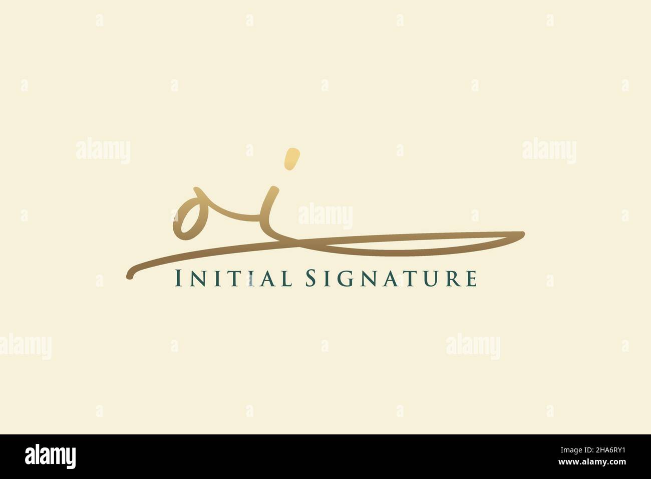OI Letter Signature Logo Template elegant design logo. Hand drawn ...