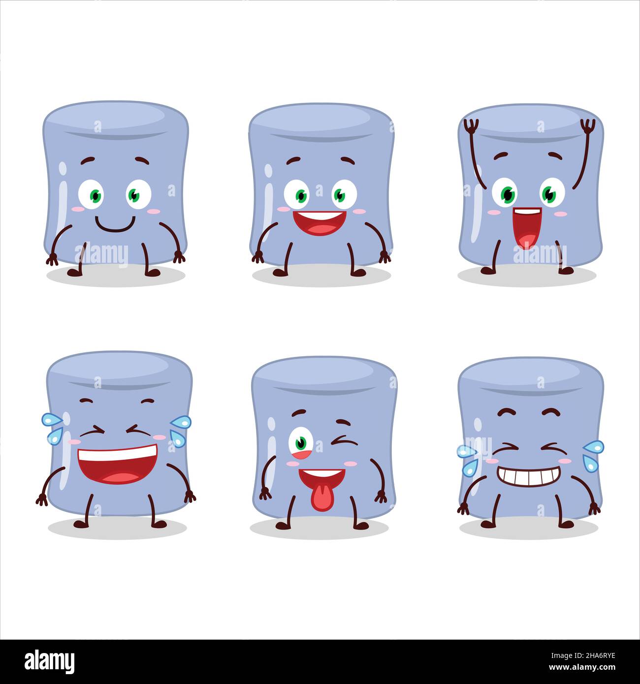 Cartoon character of blueberry marshmallow with smile expression ...