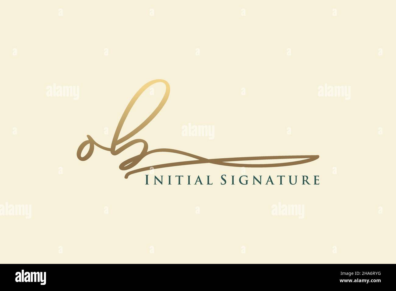 OB Letter Signature Logo Template elegant design logo. Hand drawn ...