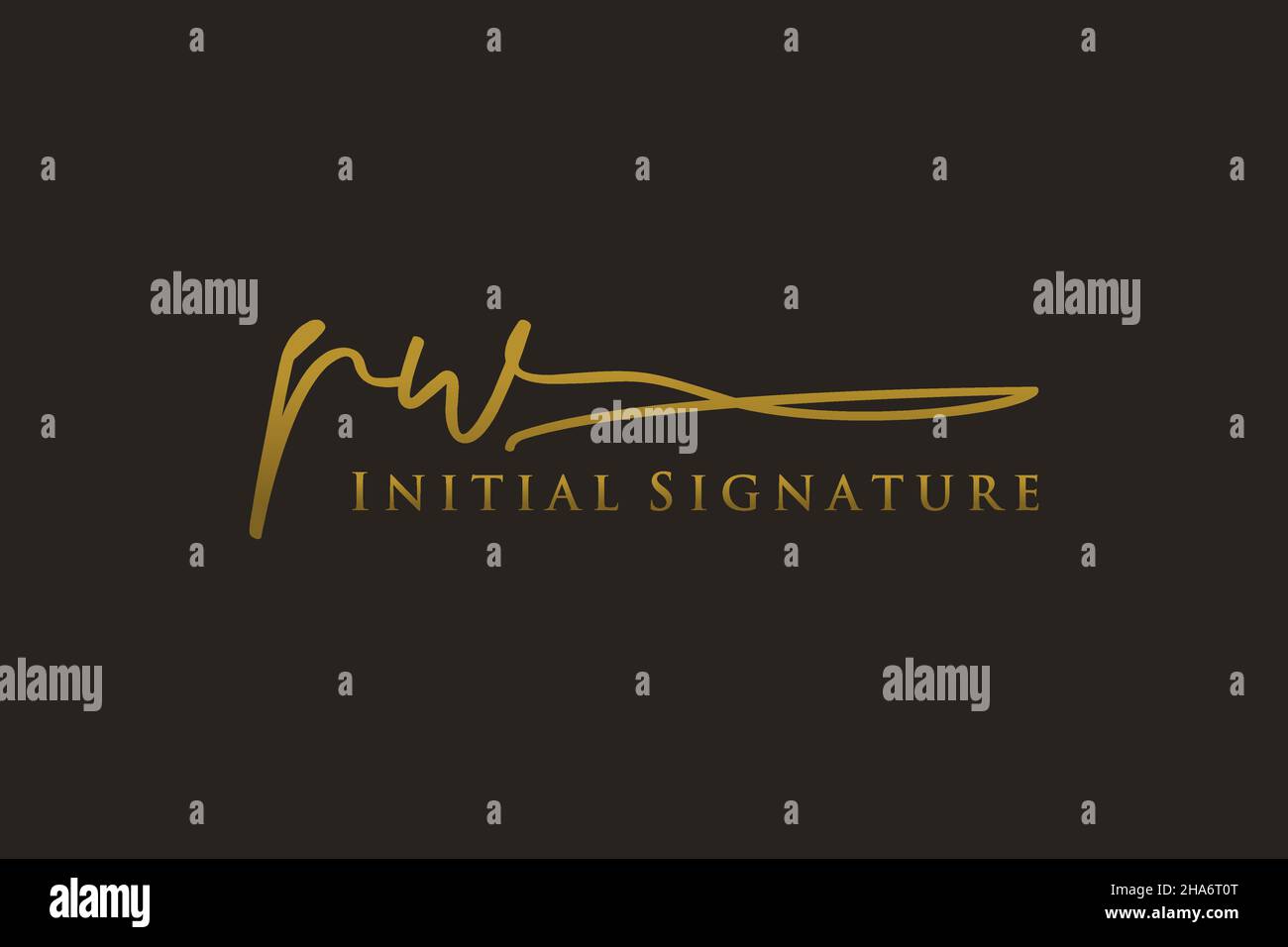 PW Letter Signature Logo Template elegant design logo. Hand drawn Calligraphy lettering Vector ...