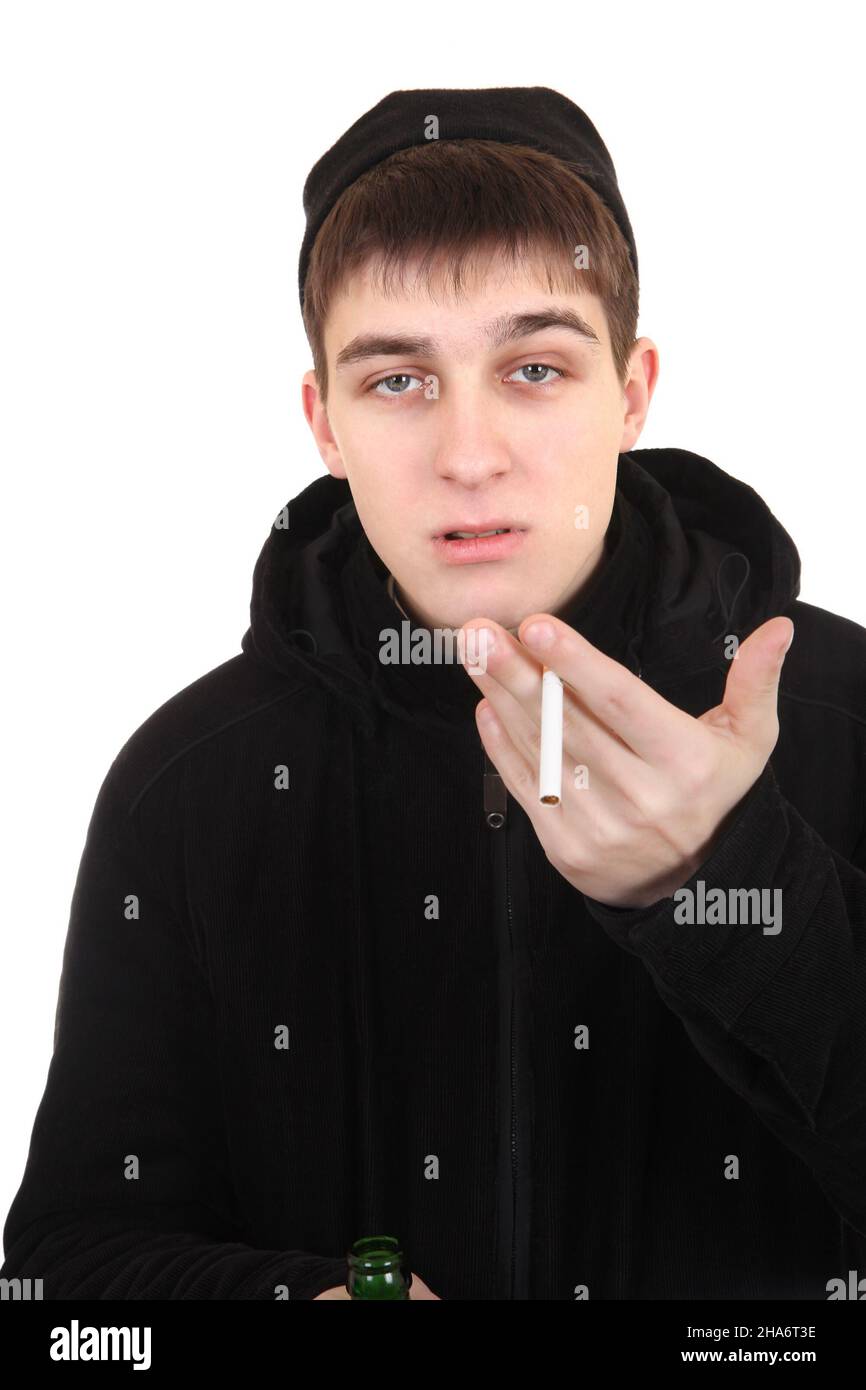 Young thug isolated on white hi-res stock photography and images - Alamy