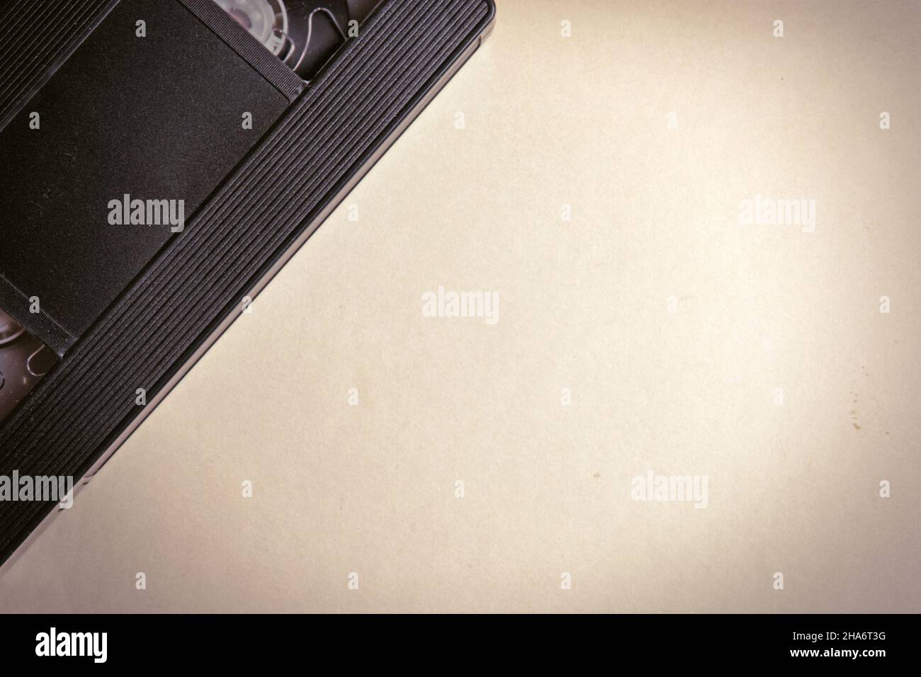 Retro Video Tape on the Empty Paper Stock Photo - Alamy