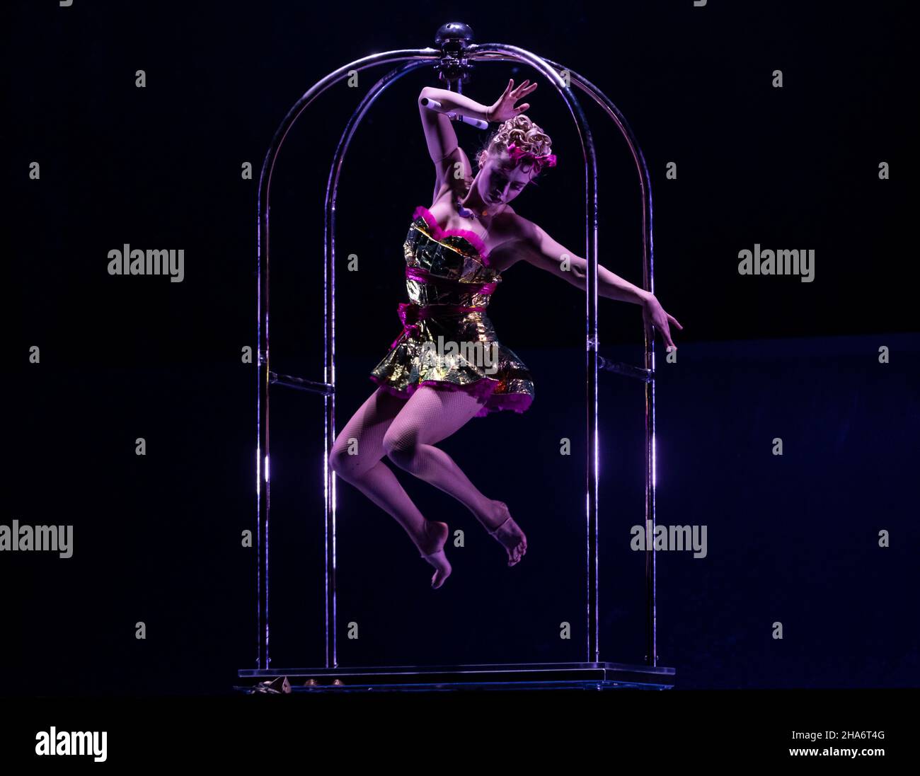 New York, NY - December 9, 2021: Masha Terentieva performs Hotel Cart ...