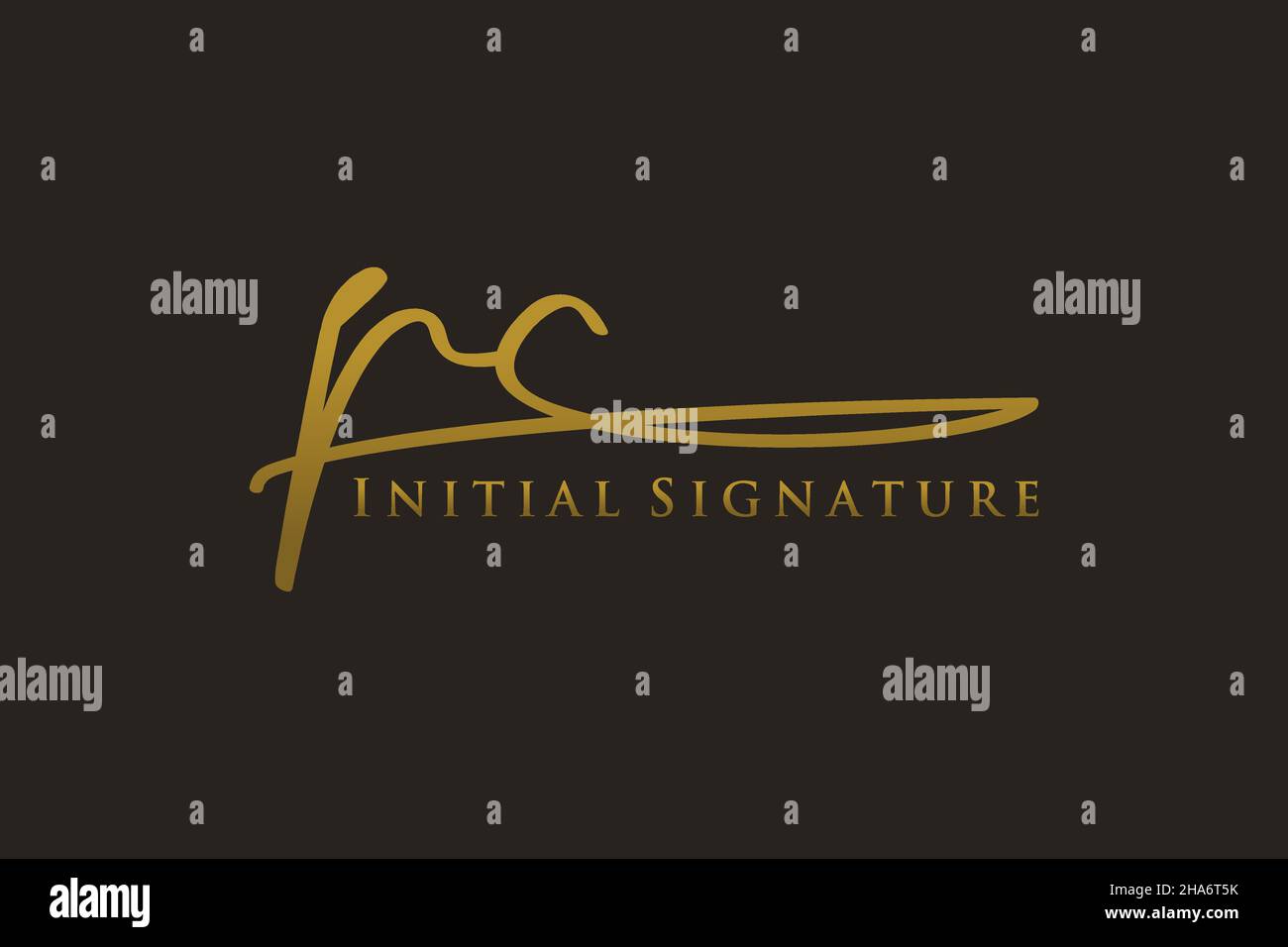 PC Letter Signature Logo Template elegant design logo. Hand drawn ...