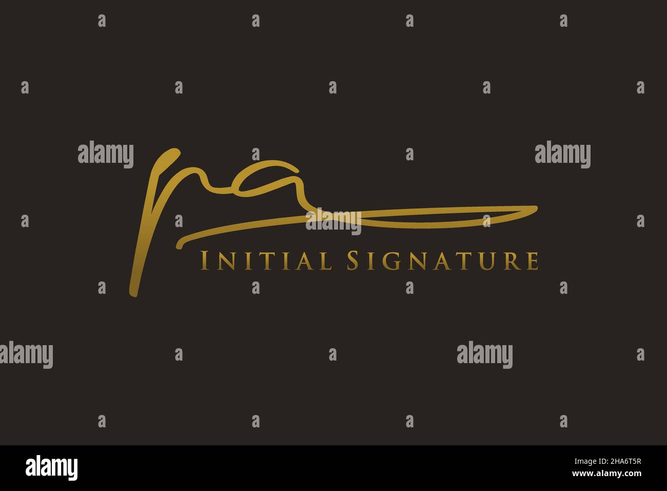 PA Letter Signature Logo Template elegant design logo. Hand drawn ...