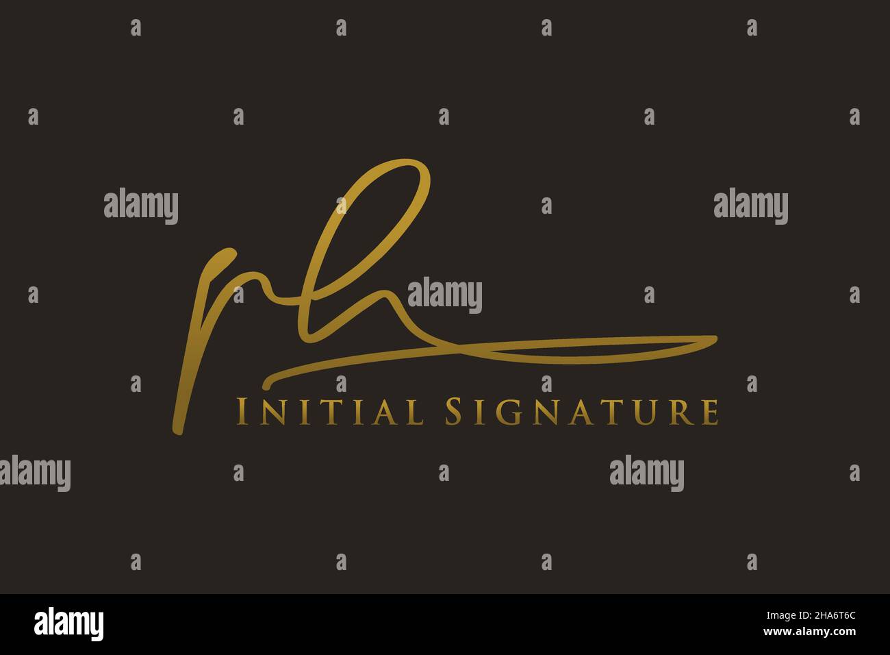 PH Letter Signature Logo Template elegant design logo. Hand drawn ...