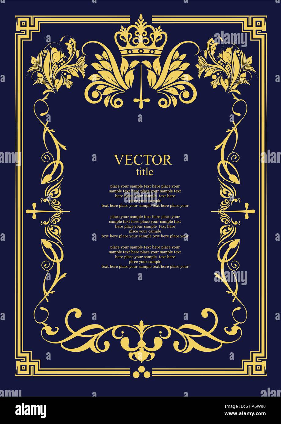 Book cover ornament used Stock Vector Images - Alamy