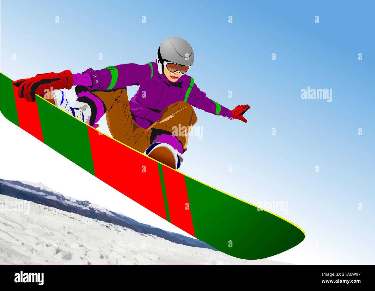 Snowboard Girl Silhouette