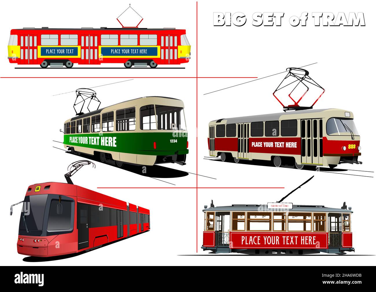 Yellow vintage tram Cut Out Stock Images & Pictures - Alamy