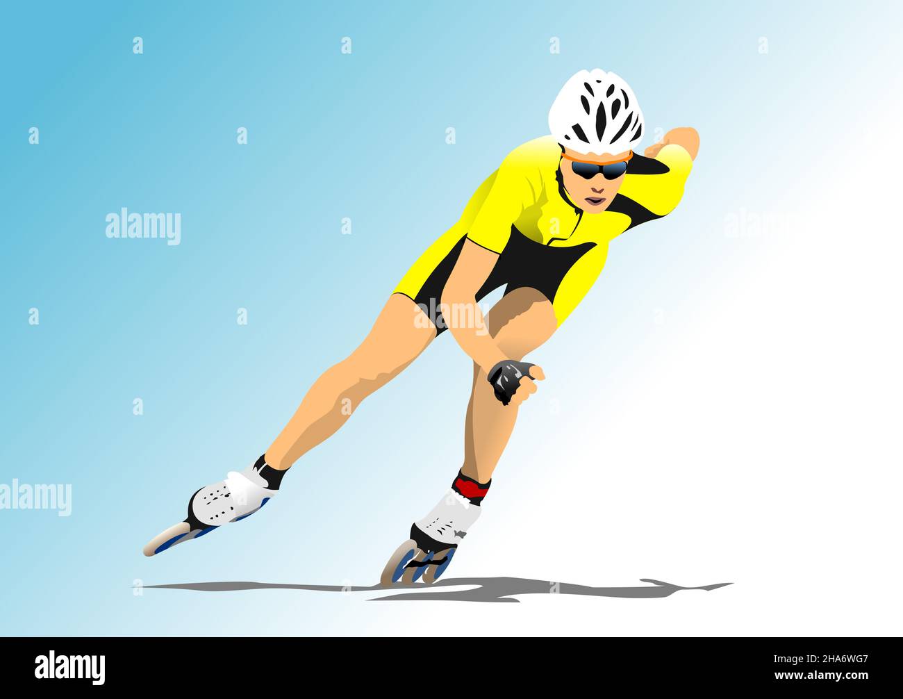 Roller skating vector vectors Stock Vector Images - Alamy
