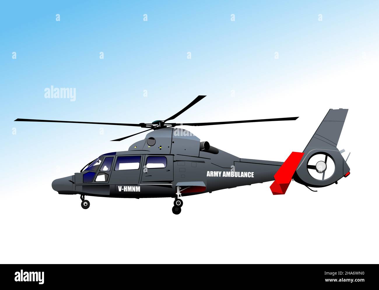 Army ambulance Helicopters. Vector 3d illustration Stock Vector Image ...