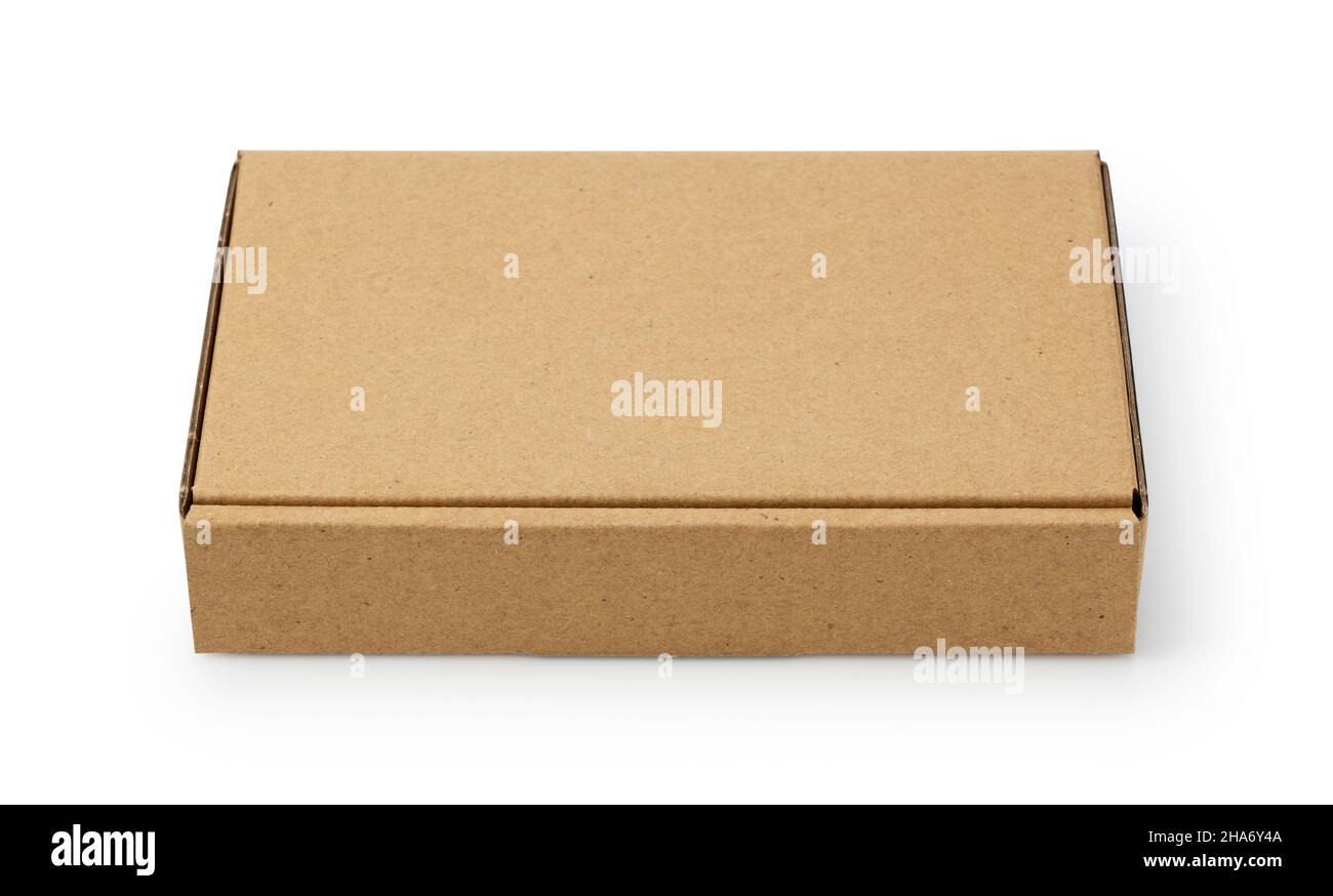 Cardboard box on white background. Box for mailing Stock Photo - Alamy