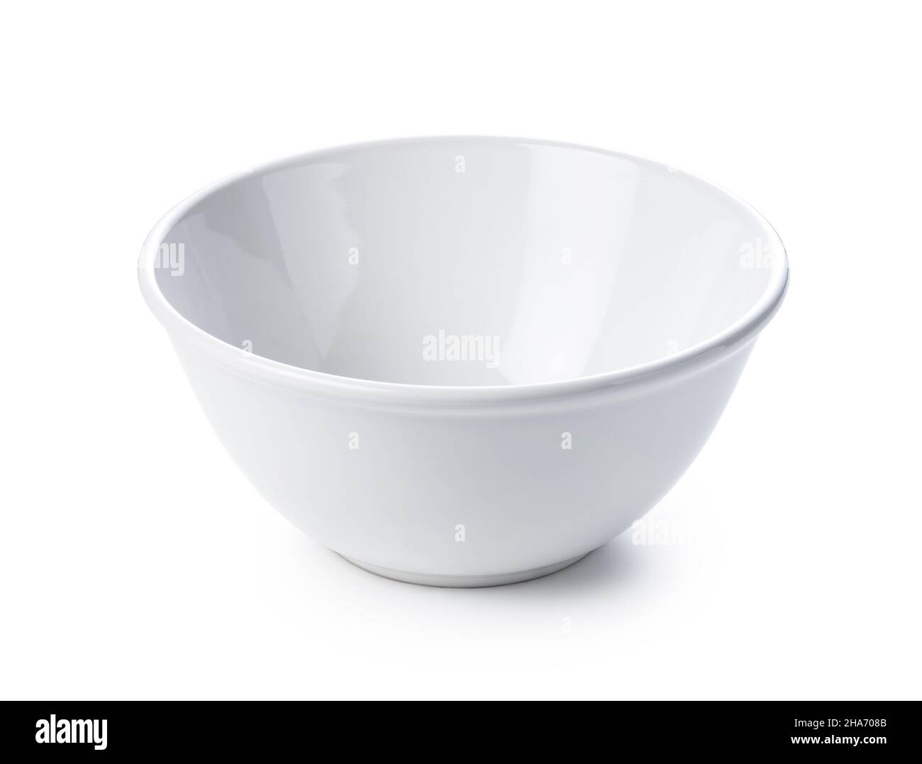 White ceramic bowl with cutout lines on white background Stock Photo ...
