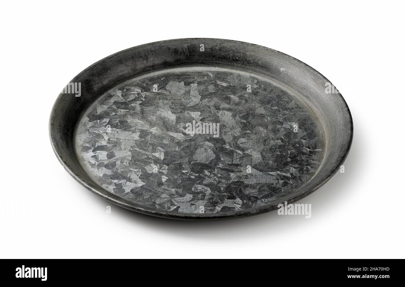 Retro iron plate placed on a white background Stock Photo - Alamy