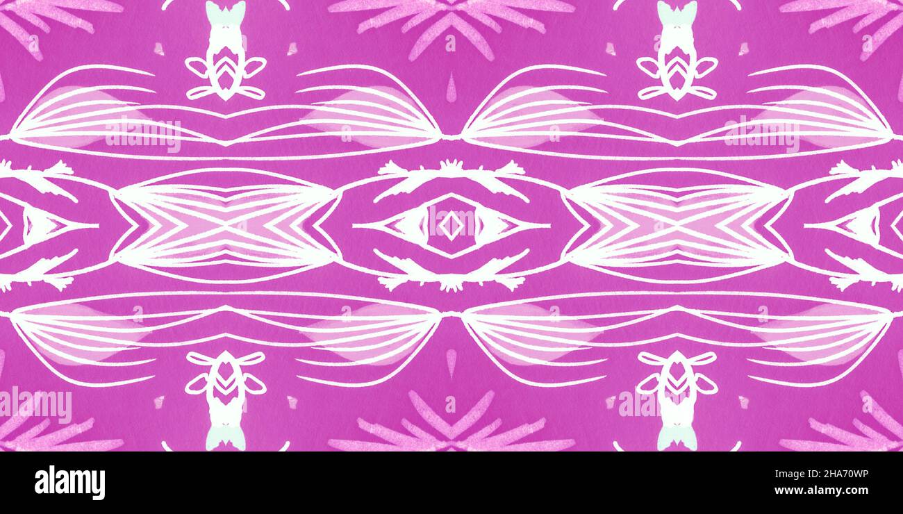 Flowers folk design. Seamless ethnic ornament. Hand drawn bohemian ...