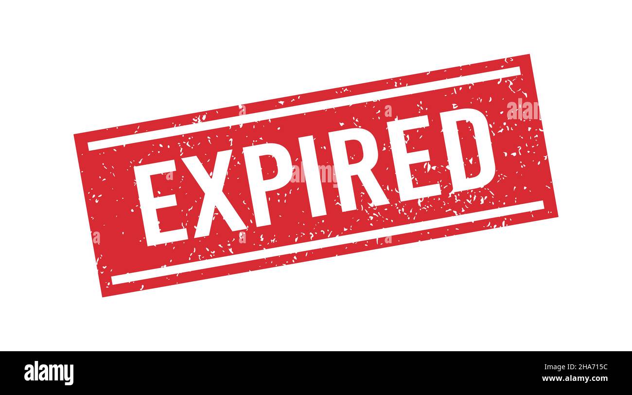 Red grunge expired rubber stamp. Expiration date stamp. Grunge vintage ...