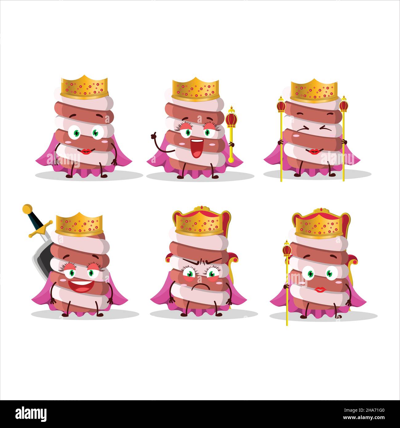 Queen and her magic clothes cartoon of red marshmallow twist wearing ...