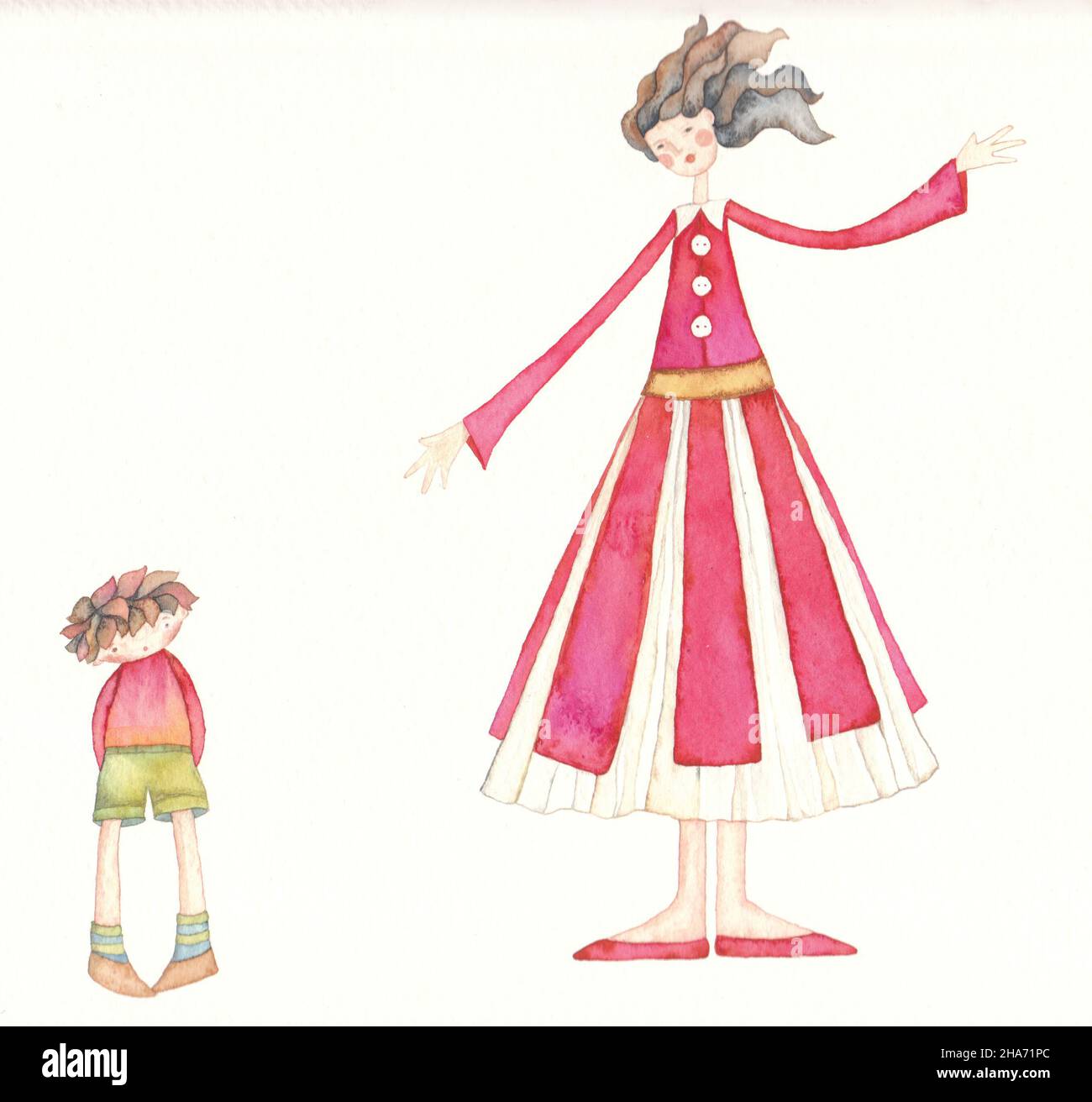 Illustration of the story backpack scary Stock Photo - Alamy