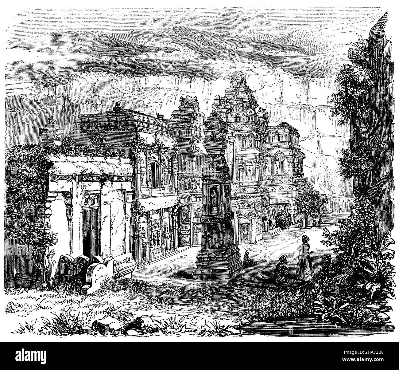 Kailasa to Ellora, , (art history book, 1887 Stock Photo - Alamy