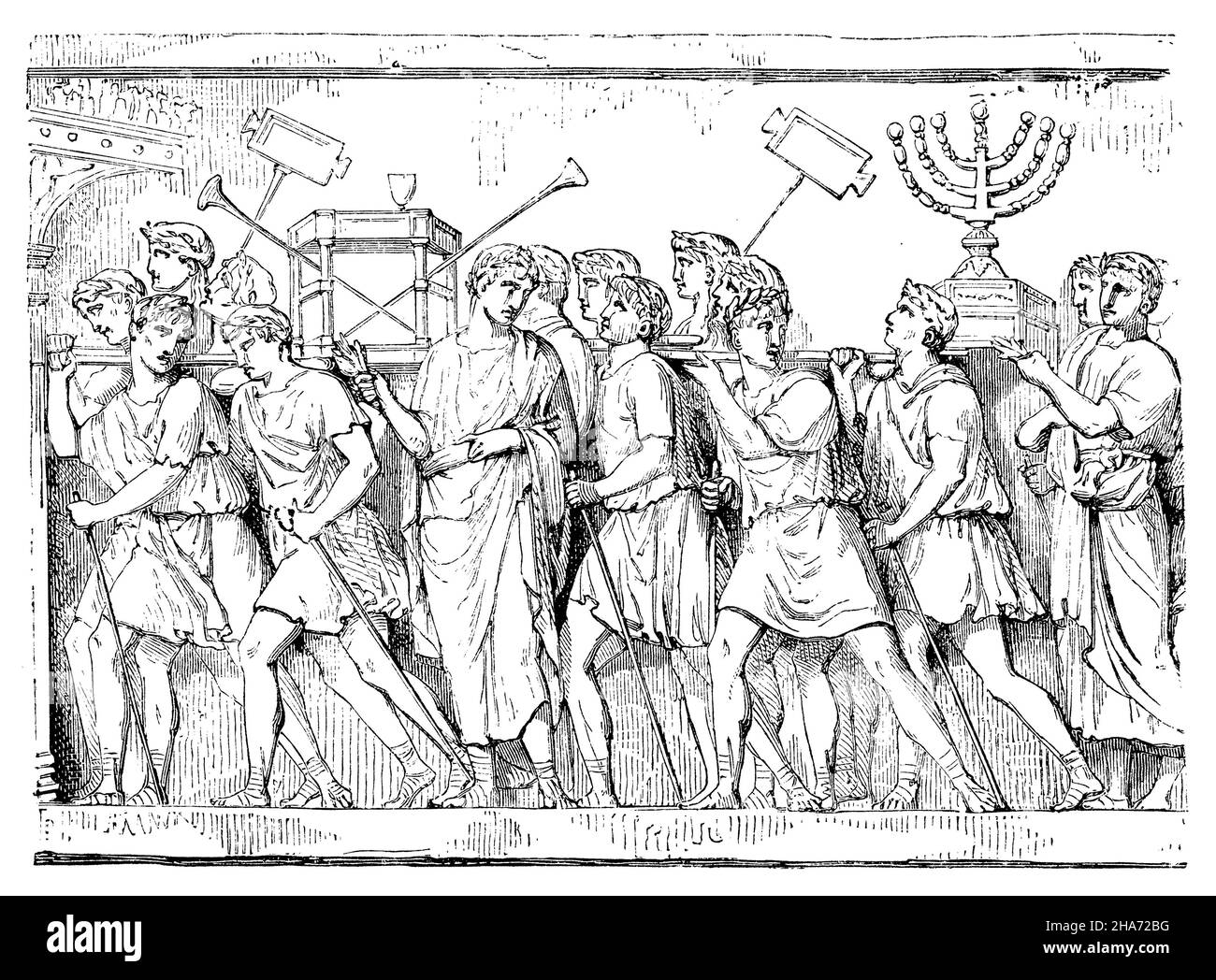 Arch of Titus: Relief. Removal of the sacred vessels from the Temple of ...