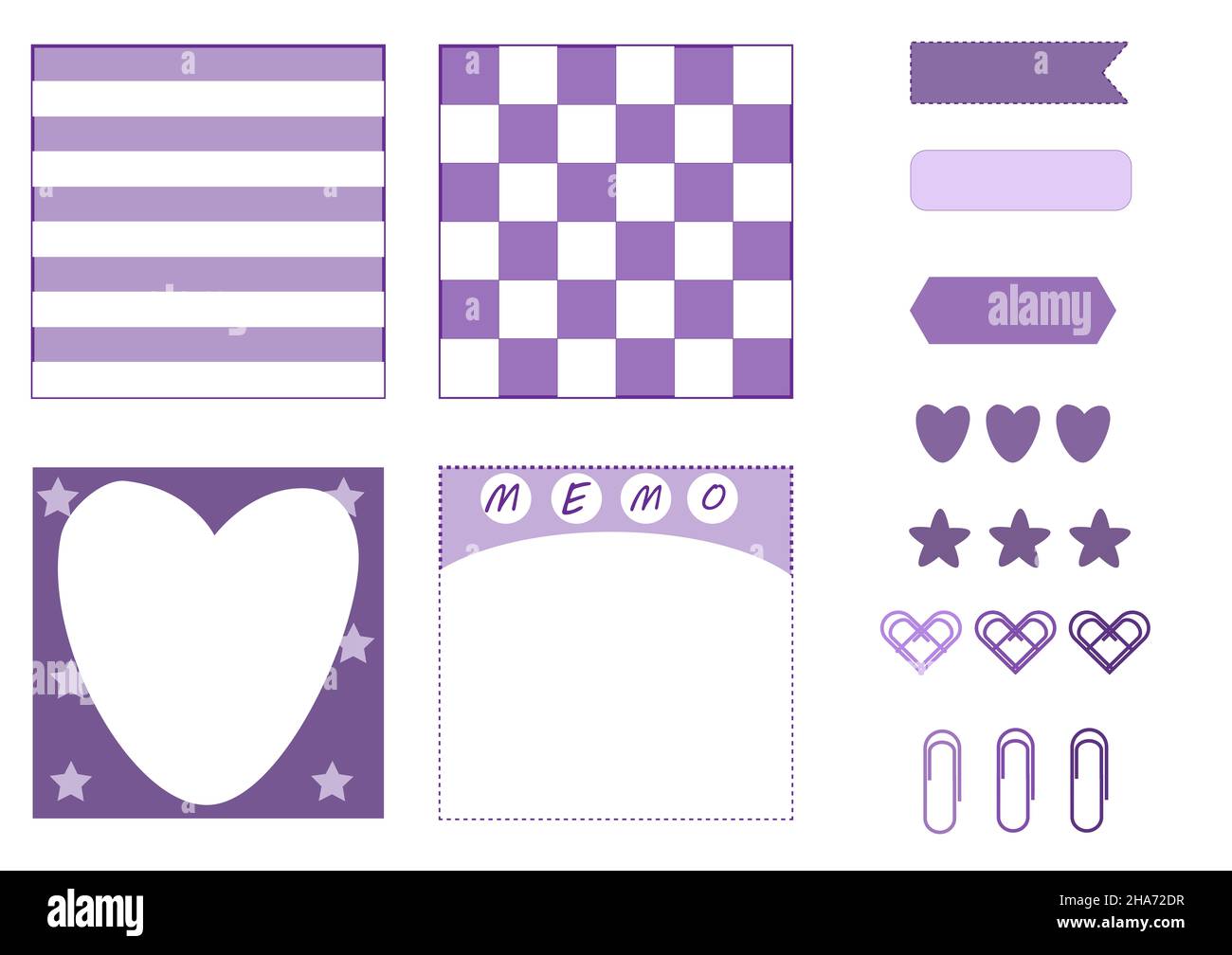 Purple post it Cut Out Stock Images & Pictures - Alamy