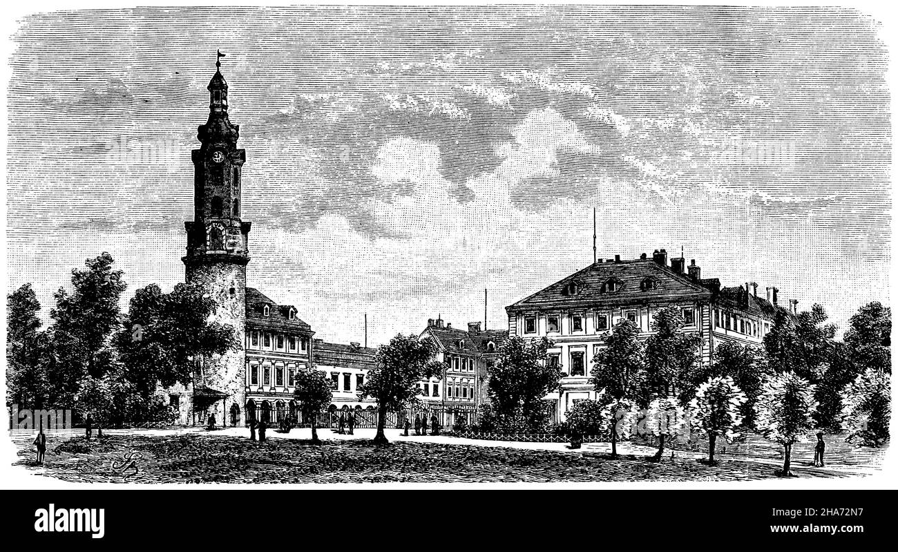 Castle in Weimar, , (encyclopedia, 1893 Stock Photo - Alamy
