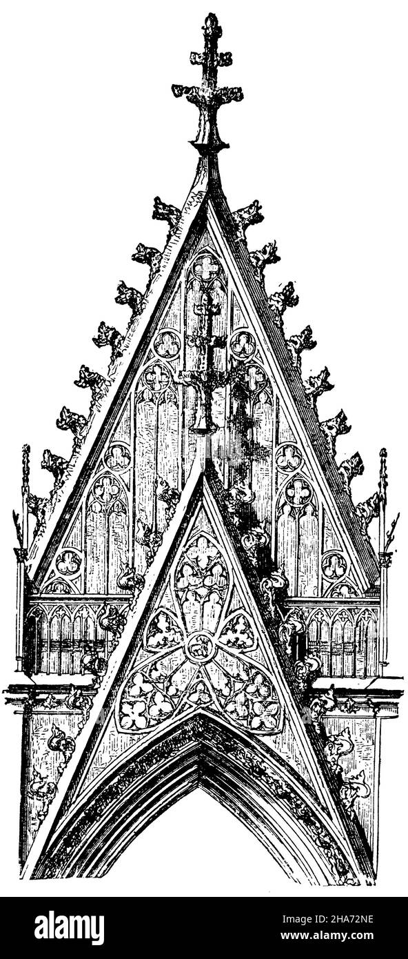 Wimberg of Cologne Cathedral, , (encyclopedia, 1893 Stock Photo - Alamy