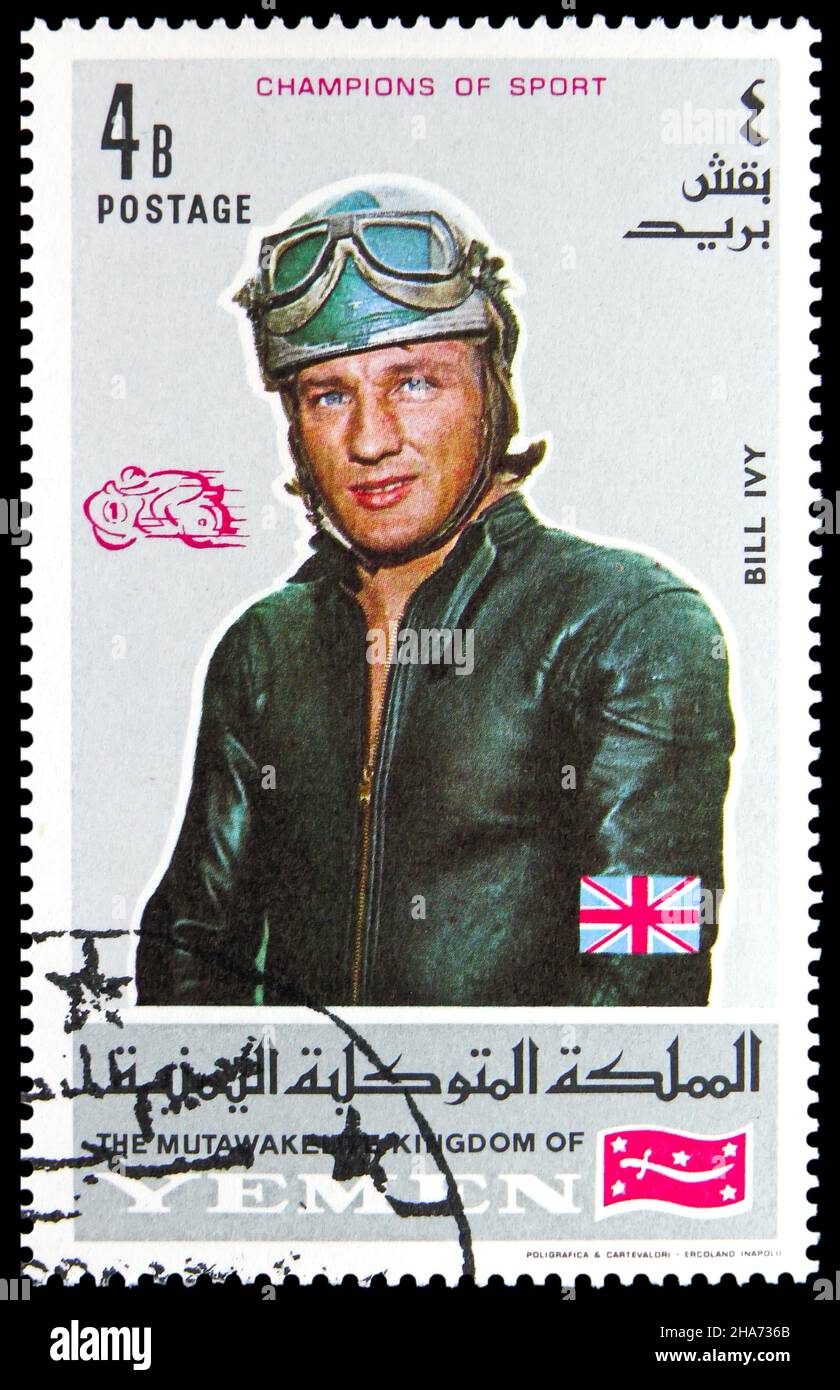 MOSCOW, RUSSIA - NOVEMBER 4, 2021: Postage stamp printed in Yemen shows ...