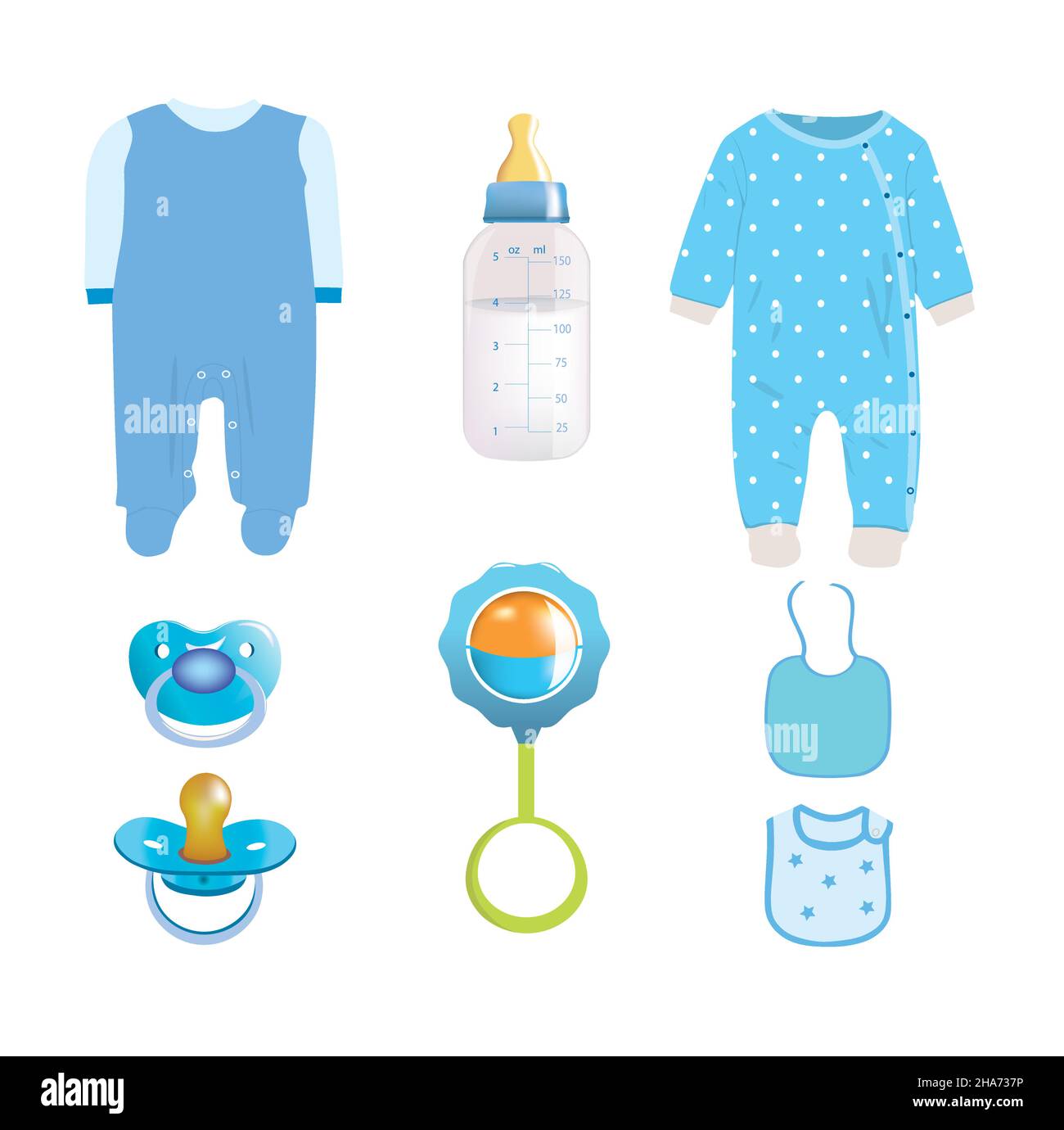 Baby boy set. vector illustration Stock Vector Image & Art - Alamy