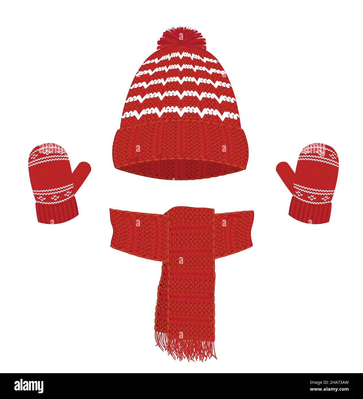 Winter clothes hats gloves Stock Vector Images - Alamy