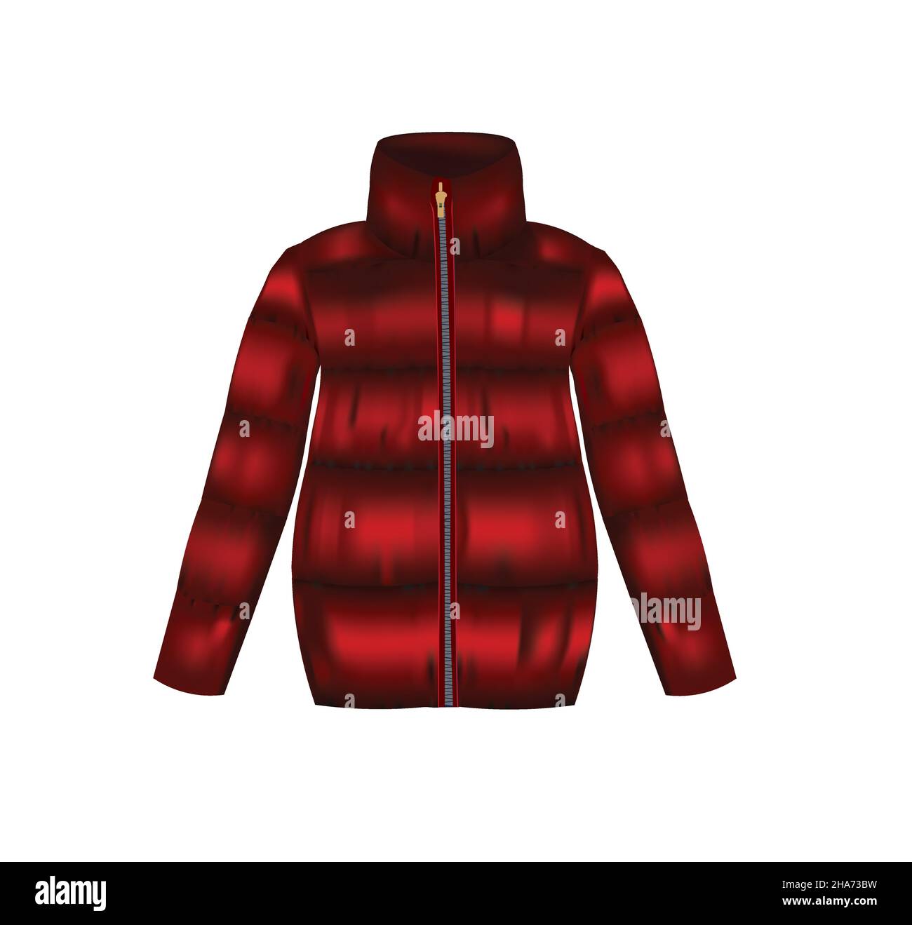 Red puffer jacket. vector illustration Stock Vector Image & Art - Alamy