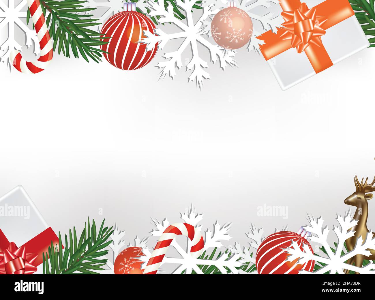 White Christmas card with snowflakes, vector Stock Vector Image & Art ...
