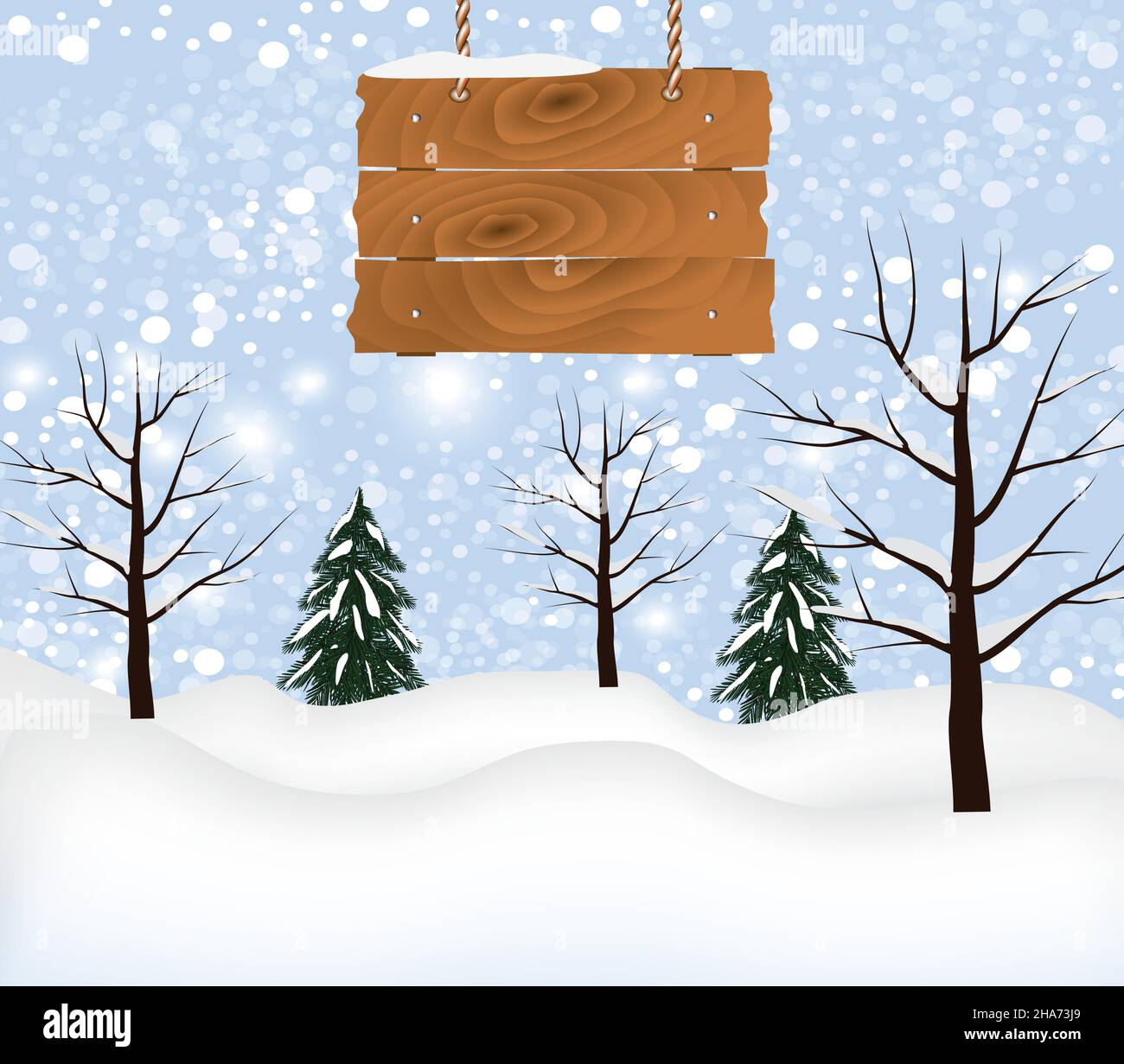 Winter snow scene. vector illustration Stock Vector Image & Art - Alamy