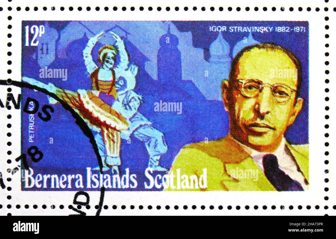 MOSCOW, RUSSIA - NOVEMBER 4, 2021: Postage stamp printed in Scotland ...