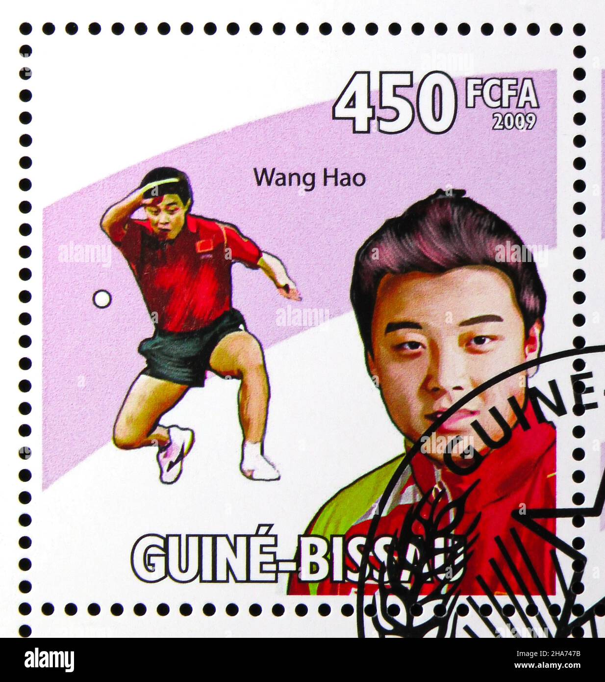 MOSCOW, RUSSIA - NOVEMBER 4, 2021: Postage stamp printed in Guinea ...