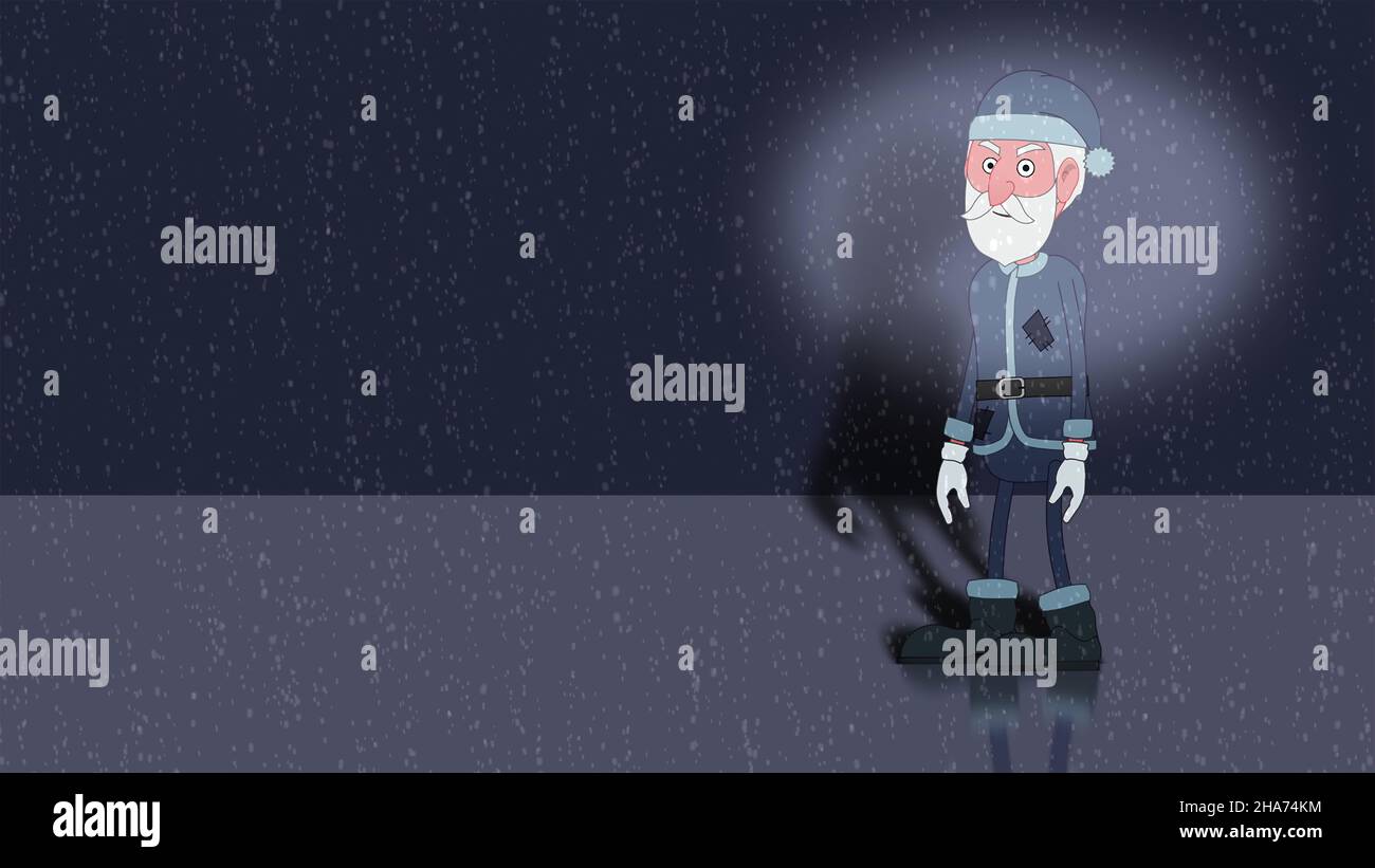 3d illustration - cartoon character in a costume dancing on snow Stock ...